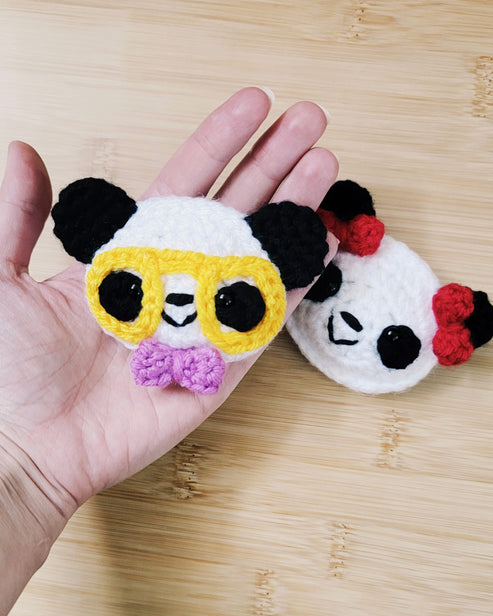 Sweet Crochet Panda Pins – HELLOhappy