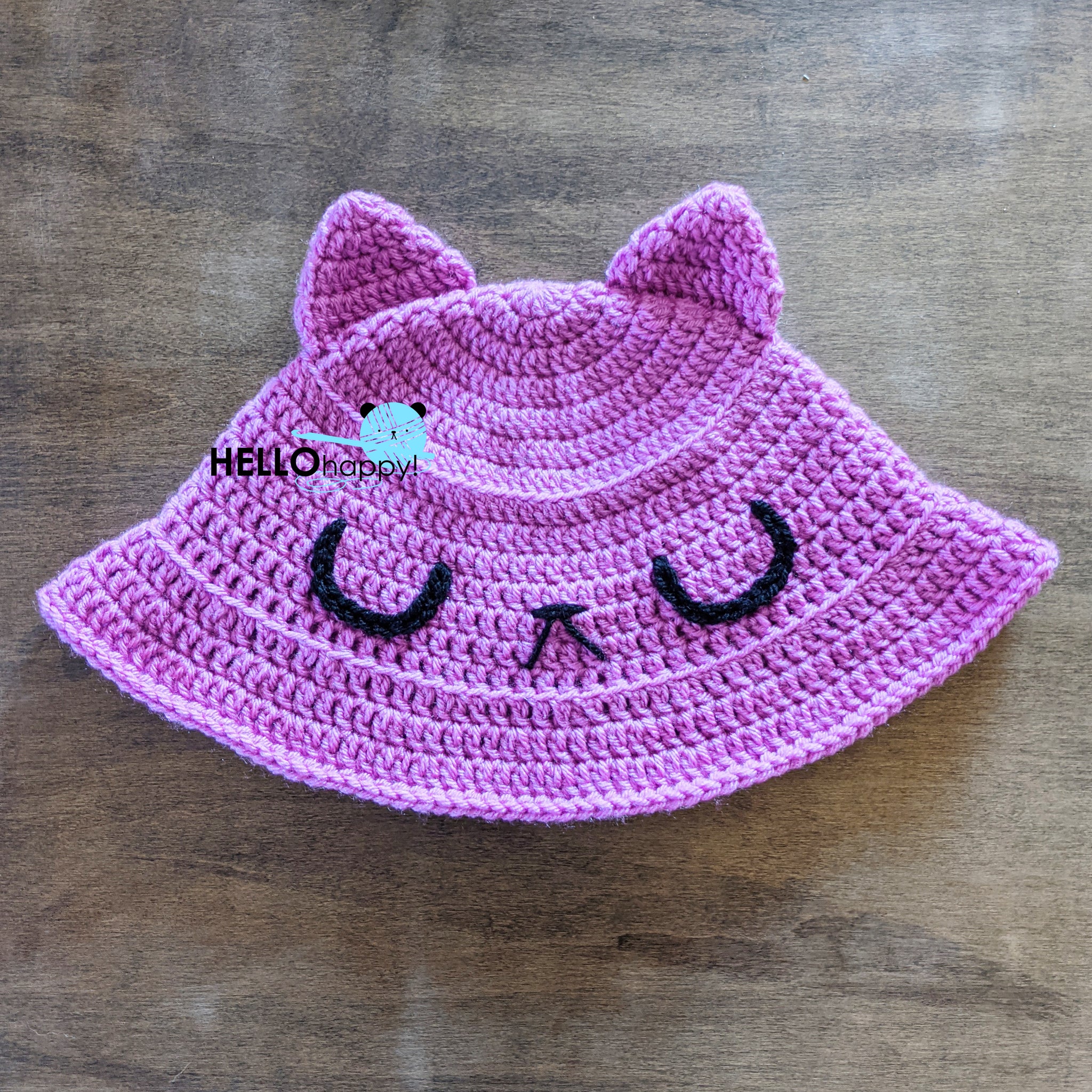 Crochet Pattern: Cat Ears Bucket Hat – HELLOhappy